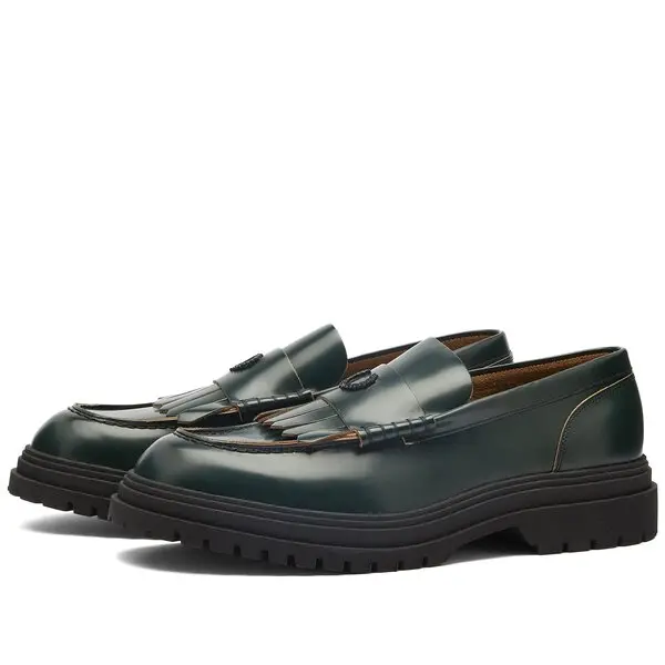 Fred Perry Leather Loafer - Night Green | Editorialist